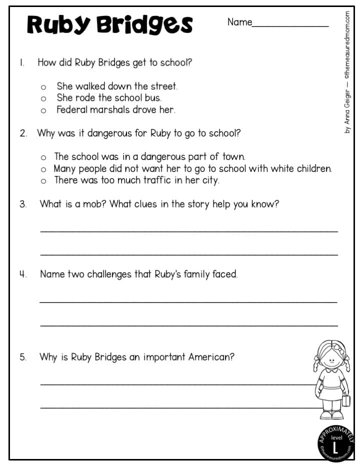 36 Reading Comprehension passage about Famous People - The Measured Mom